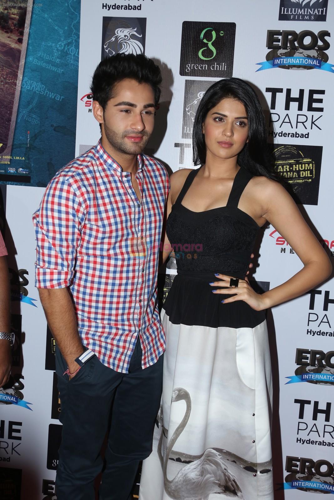 Deeksha Seth, Armaan Jain at Lekar Hum Deewana Dil movie press meet in Hyderabad on 27th June ...